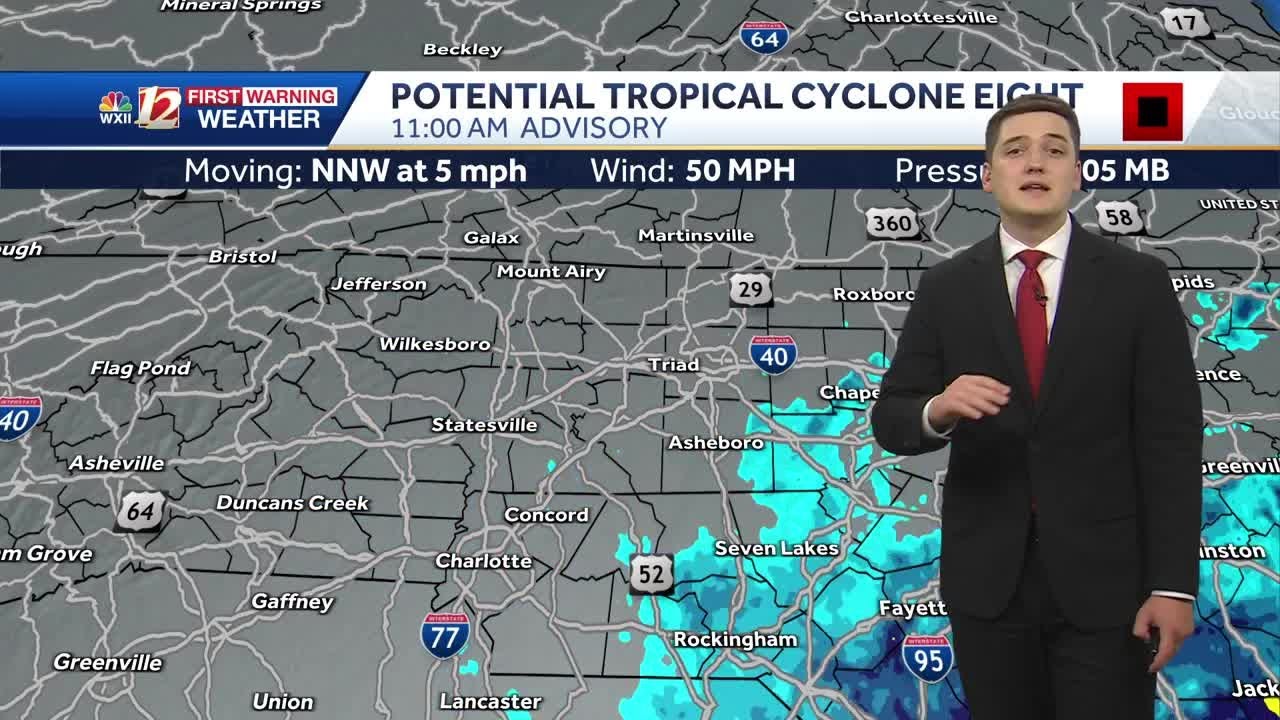 Potential Cyclone 8 North Carolina Monday forecast update 9/16 - YouTube