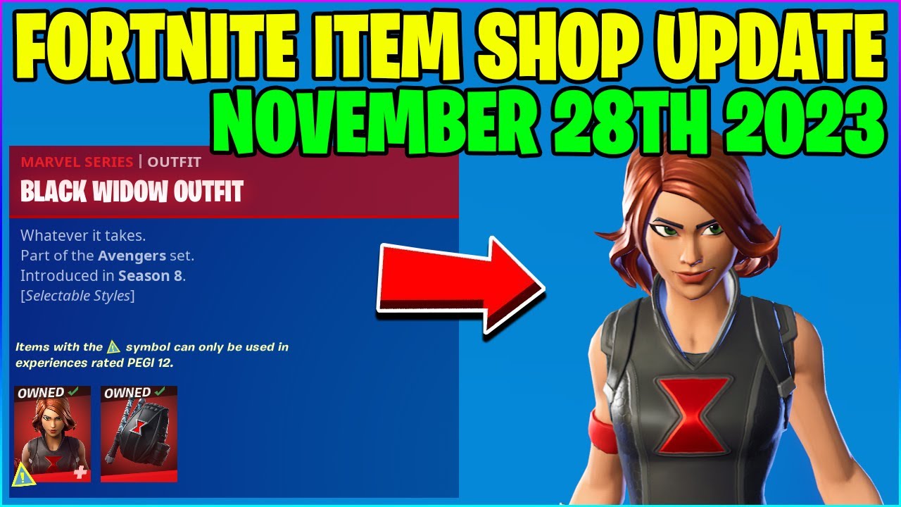 Fortnite Item Shop *RARE OG* BLACK WIDOW SKIN IS BACK! [November 28th ...