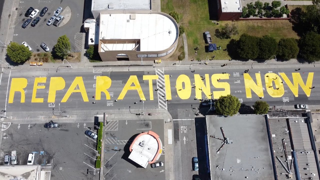 Reparations NOW Street Mural - Richmond, CA - YouTube
