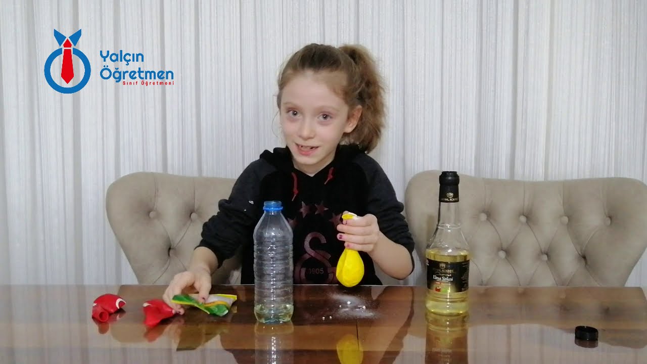 Aybüke'den Katı-Sıvı-Gaz Balon Deneyi - YouTube