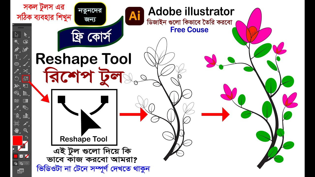 illustrator - Reshape Tool in adobe illustrator-আমরা কিভাবে রিশেপ টুল ...
