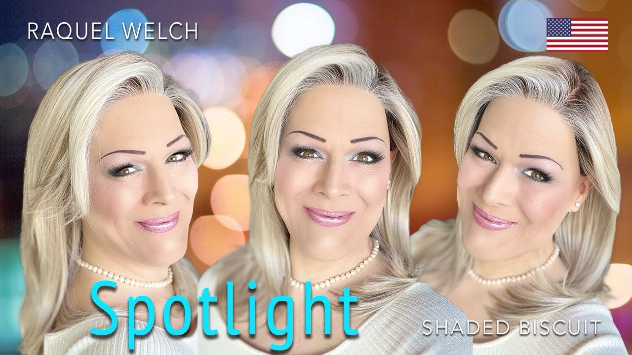 Raquel Welch Spotlight in Shaded Biscuit (wig review) - YouTube