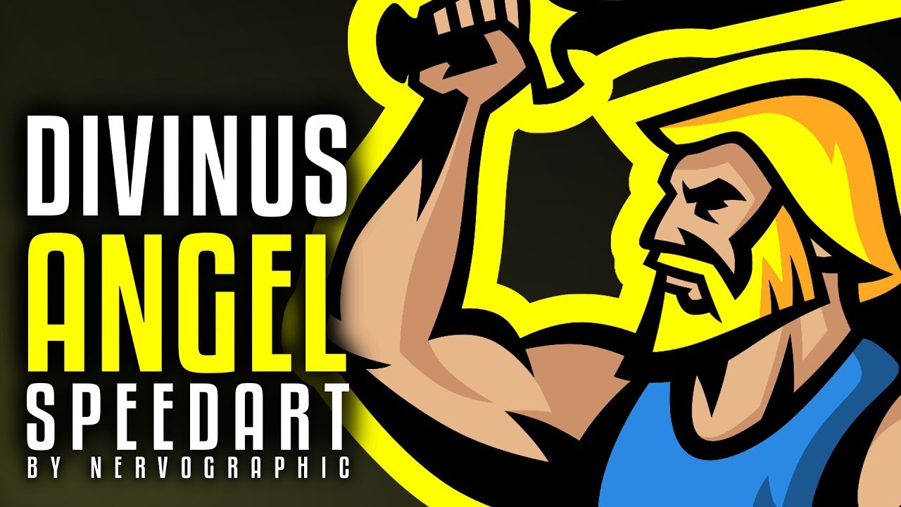 Divinus Angel Mascot Logo | SPEEDART| GIMP 2 - YouTube