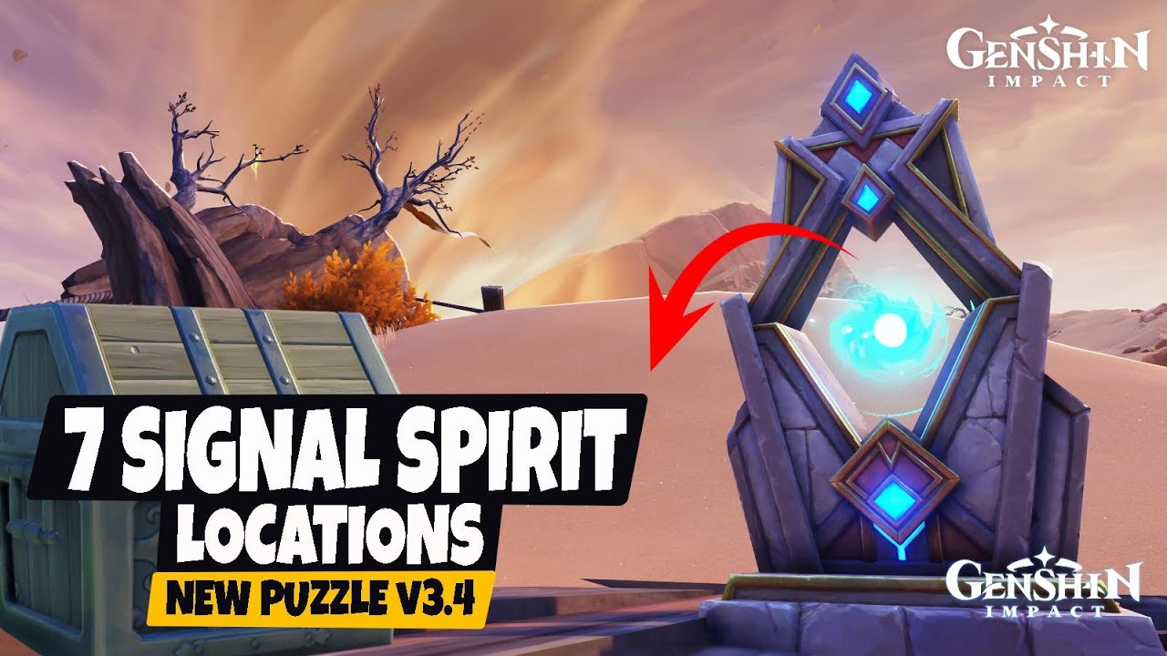 New Puzzle - 7 Signal Spirit Locations - Genshin Impact v3.4 - YouTube