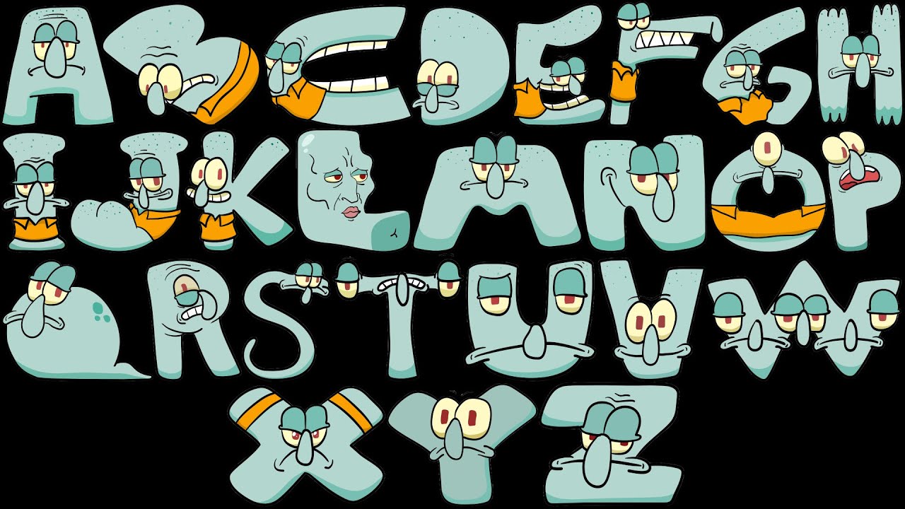 Alphabet Reverse toy (All Letter..) BUT THEY ALL SQUIDWARD - YouTube