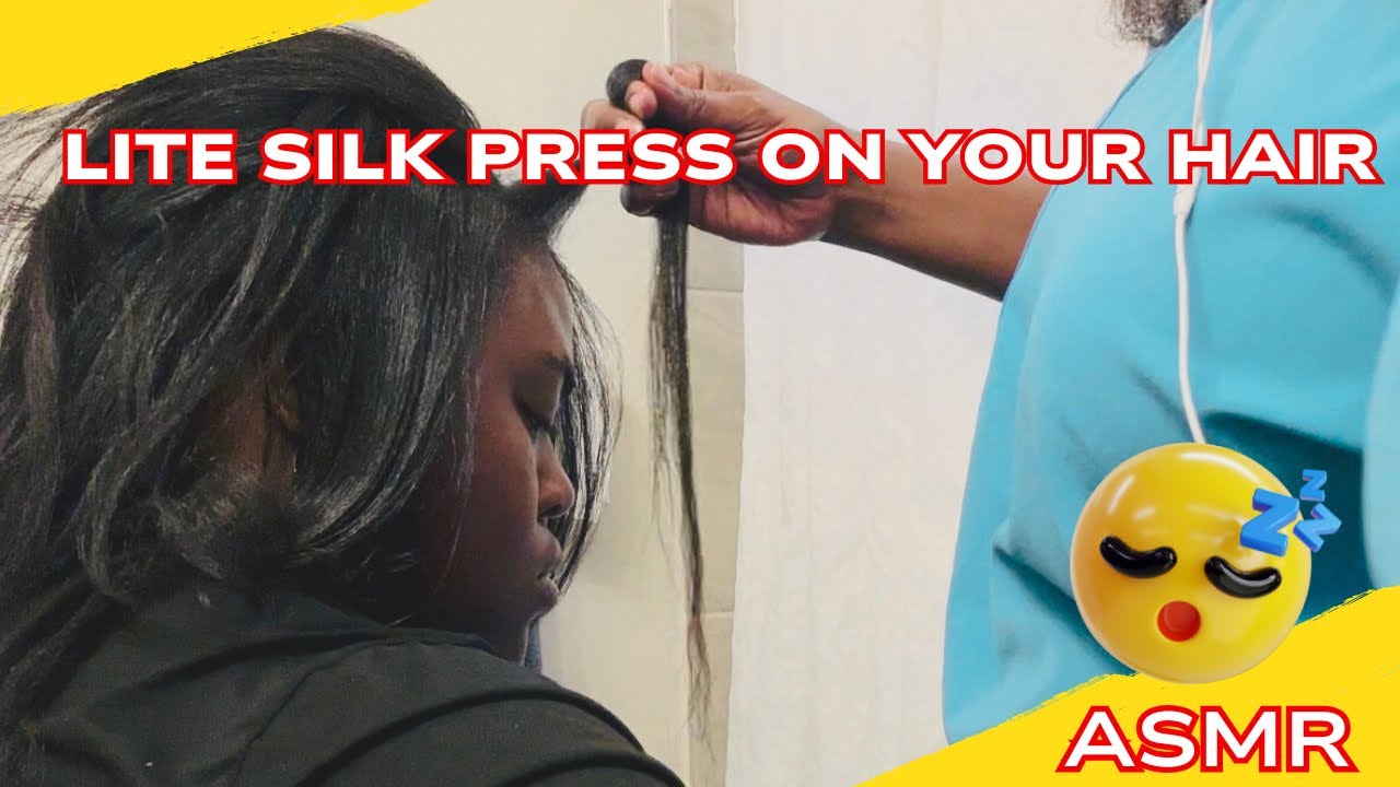 ASMR Relax While Silk Press Your Hair 😌| Vlogmas Day 6 - YouTube