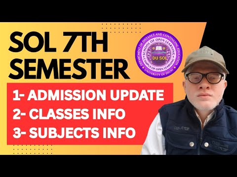 DU SOL 7TH SEMESTER ADMISSION UPDATE - SOL 7TH SEMESTER CLASSES AND ...