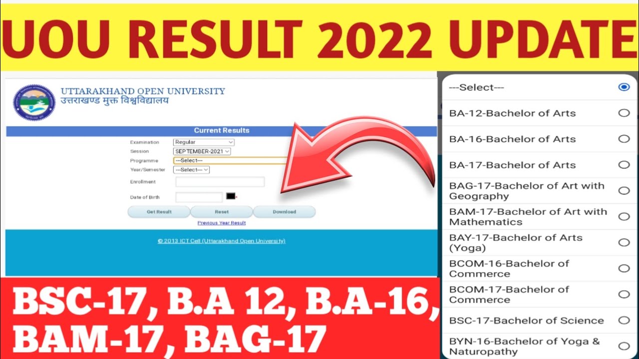 UOU RESULT 2022 | BSc-17, BAG-17, BAM-17, BA-17, B.Com -17 Final year ...