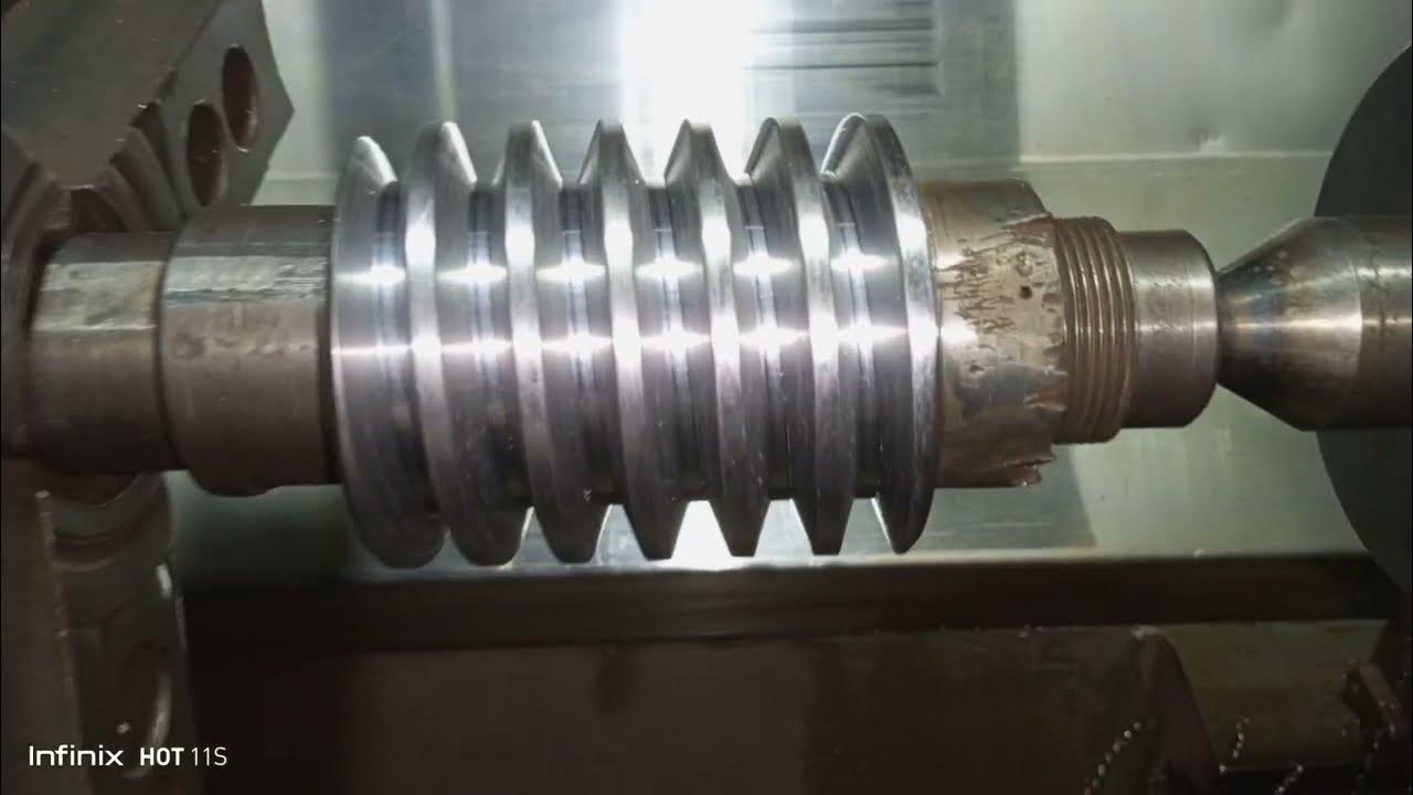 How To Make Worm Thread at CNC Turning Center #mechanical #machine #2023 #cnclathe - YouTube