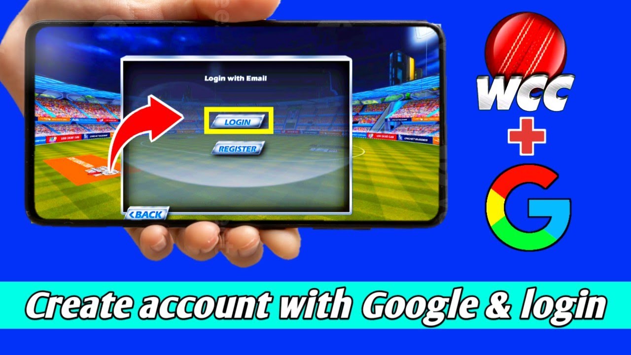How to login WCC Game app with Google account//World Cricket Chompions ...