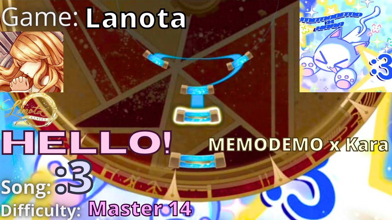 【Lanota】🐾『:3 -MEMODEMO x Kara』🐾《Master14》 (977,212) - YouTube