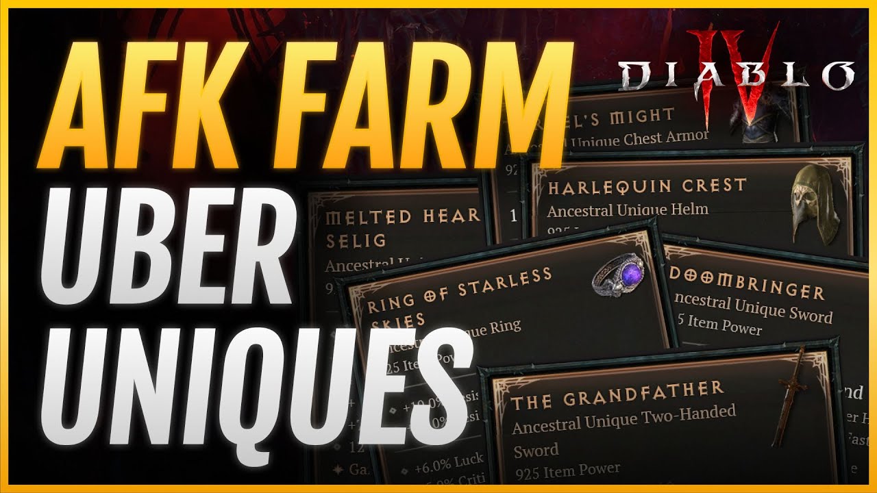 Diablo 4 | Easy Farm Guaranteed UBER UNIQUES in Season 4 - YouTube