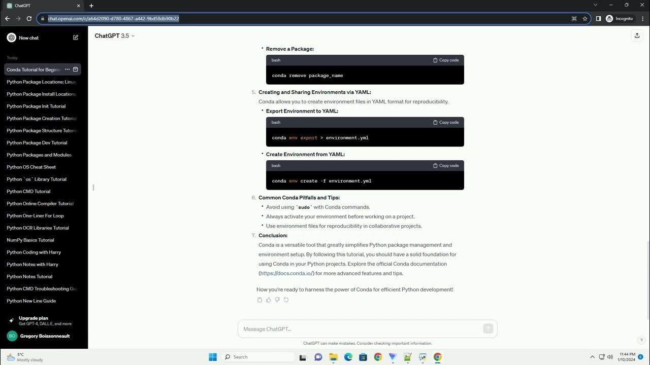 python package manager conda - YouTube