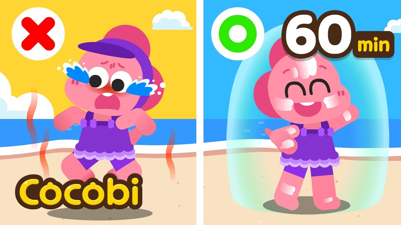 Put on Sunscreen! ☀️Summer Safety Tips Songs for Kids | Compilation ...