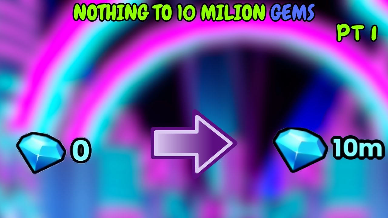Nothing to 10 milion gems in pet simulator 99 PT 1 *CHALLENGE* - YouTube