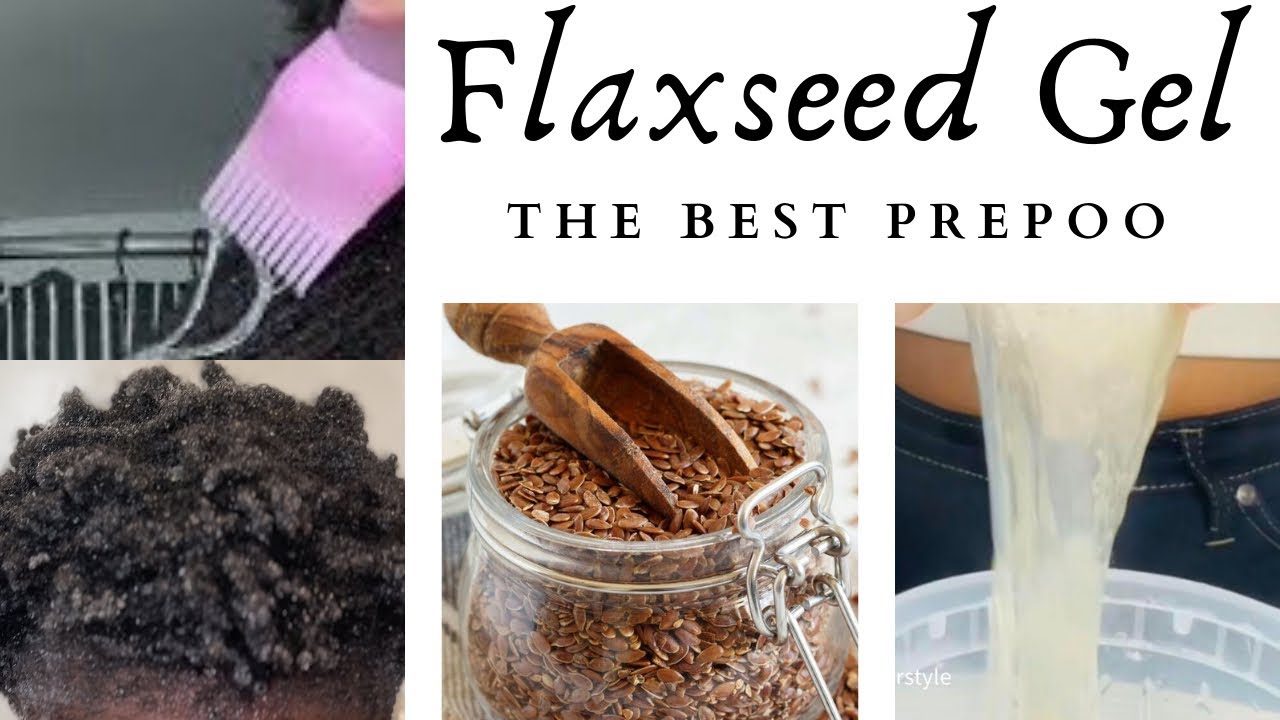 THE BEST PREPOO DETANGLER FOR 4C HAIR ft FLAXSEED GEL| DIY - YouTube