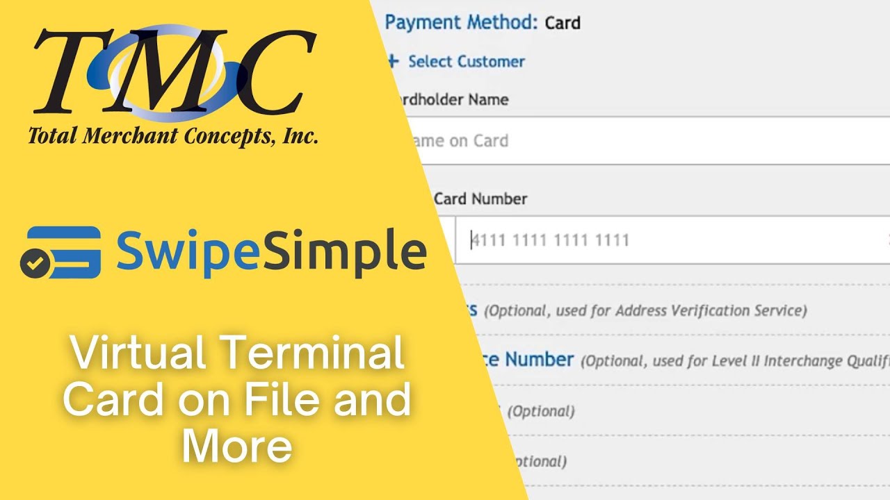 SwipeSimple | Virtual Terminal: Card on File and More - YouTube