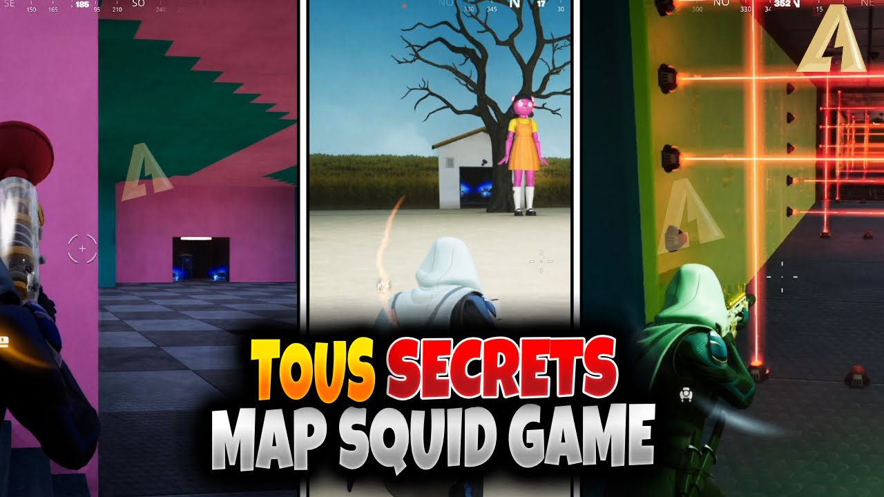Tous Secrets et Pièges Map SQUID GAME Fortnite (Squid Grounds) - YouTube