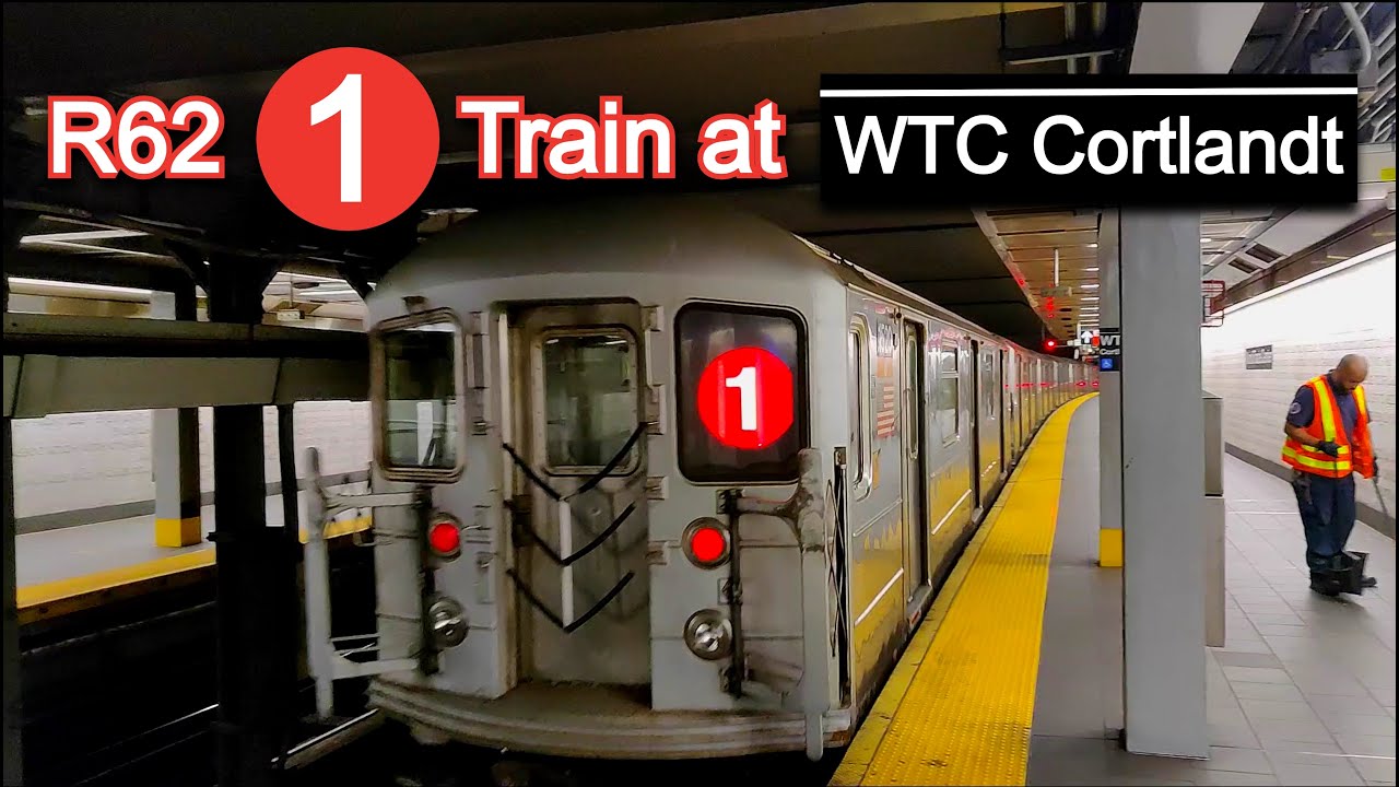 NYC Subway: R62 (1) Train Stopping at WTC Cortlandt - YouTube