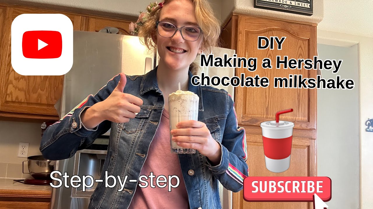 DIY Making A Hershey Chocolate Milkshake Step-By Step l Cooking With ...