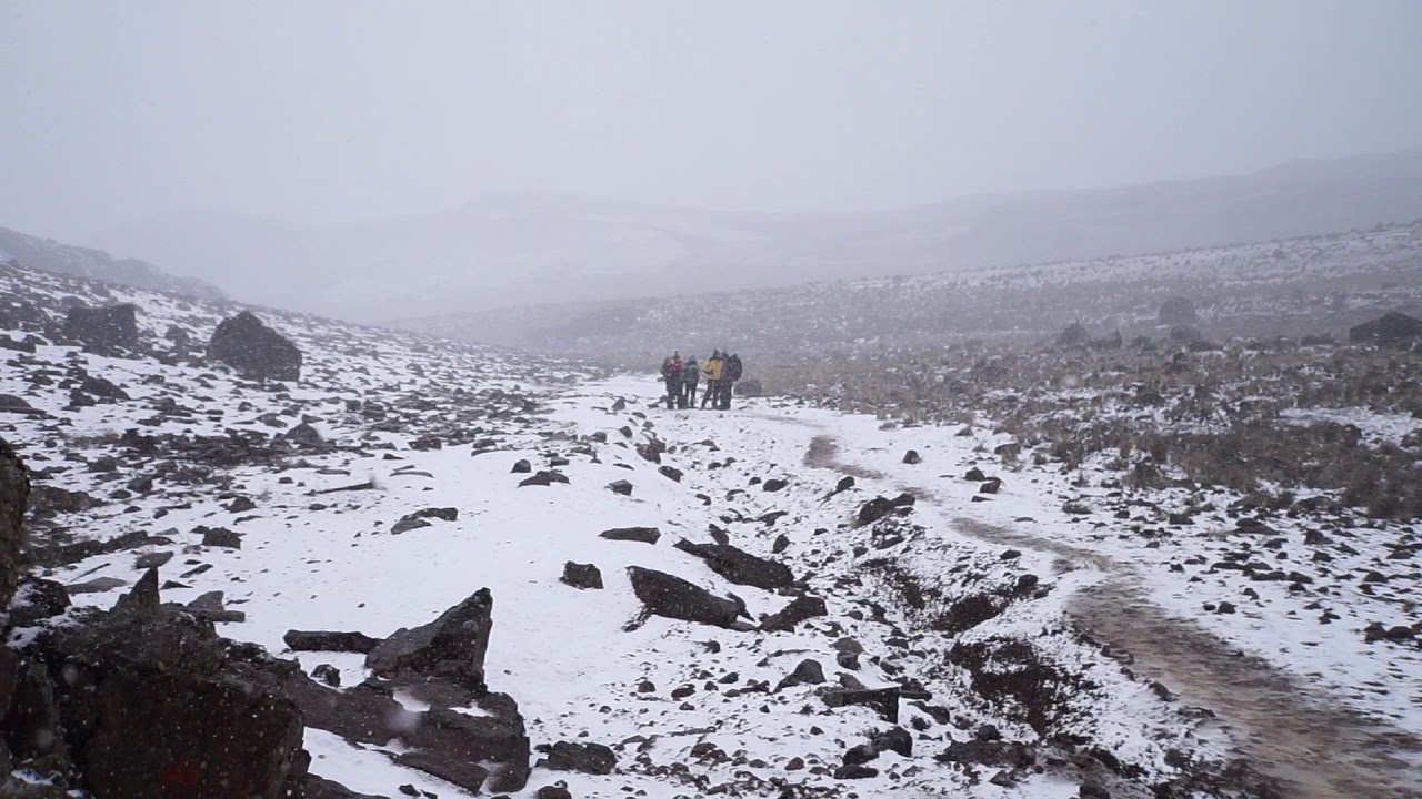 Snow Falling on Mount Kilimanjaro - YouTube