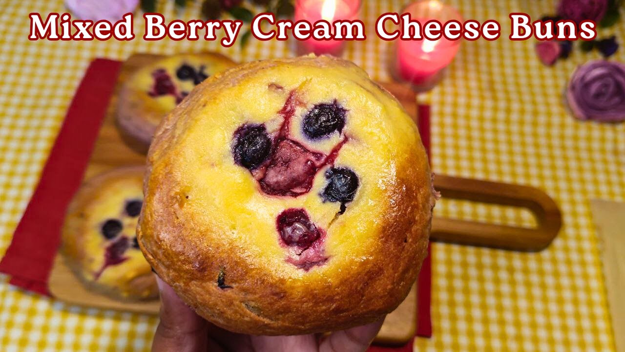 Mixed Berry Cream Cheese Buns | Slow Baking Therapy - YouTube
