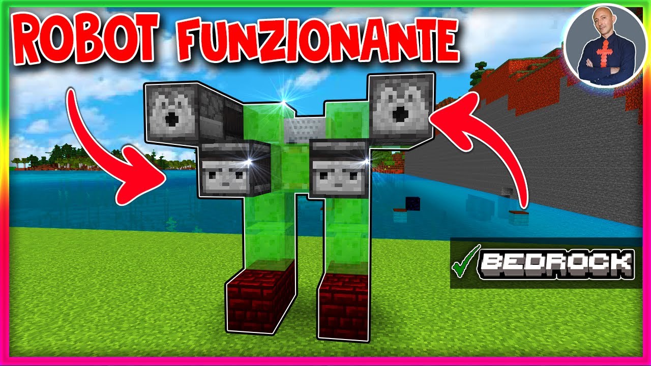 COME FARE UN ROBOT FUNZIONANTE SU MINECRAFT (PS4 SWITCH XBOX PE BEDROCK ...