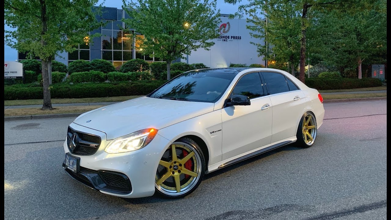 Modified Mercedes AMG E63S with Gold Work Wheels ! - YouTube