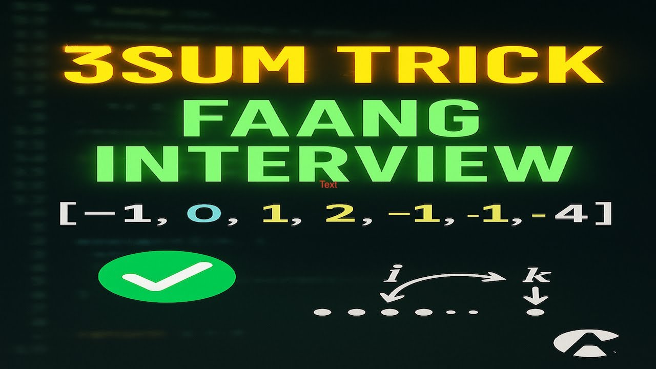 Must-Know 3Sum Pattern for FAANG Interviews (Data + SWE) - YouTube