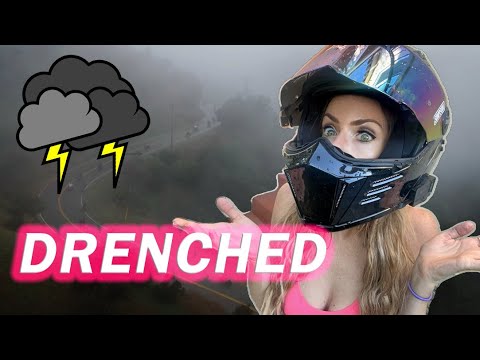 Slippery When Wet ⚠️ Motorcycle Girl Discovers Rain🌧️ - YouTube