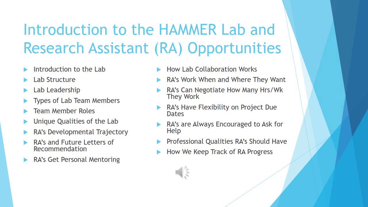 In-Depth Overview for Potential HAMMER Lab RA's - YouTube