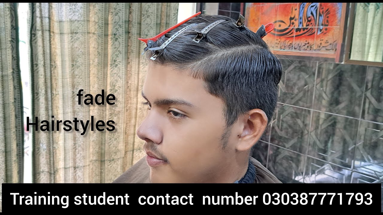 Messy side parted fade hairstyle - YouTube