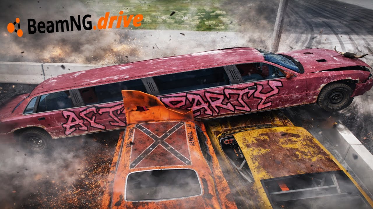 DEMOLITION DERBY IN A LIMO AT THE FREEDOM FACTORY! - BEAMMP - YouTube