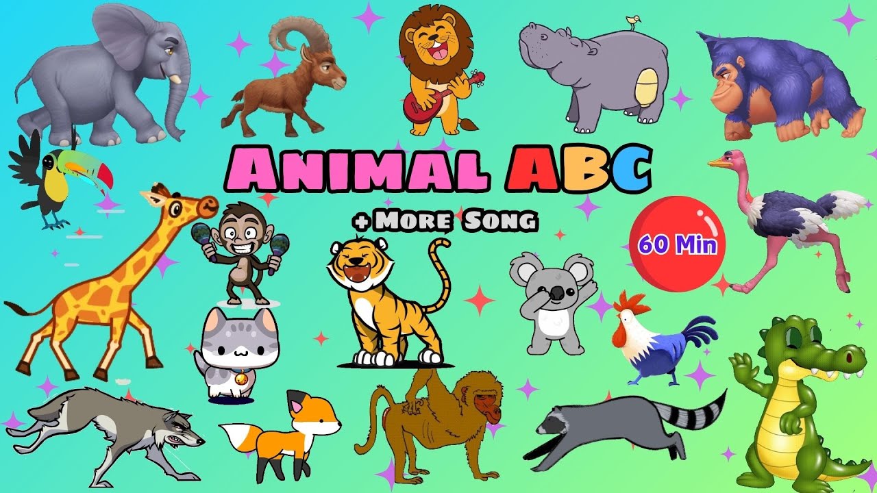 ABC Safari Animals Sounds Song +Alphabet ABC Animals + Farm Animals ...