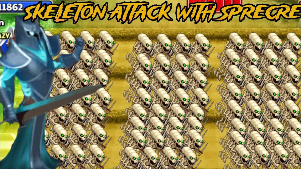 Skeleton Attack with spectre 100+ sizes 😱 Castle Crush ⚔️🔥 - YouTube