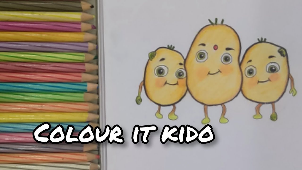 Aloo kachaloo Kahan Gaye the | How to draw aloo kachaloo| Aalo kachalu ...