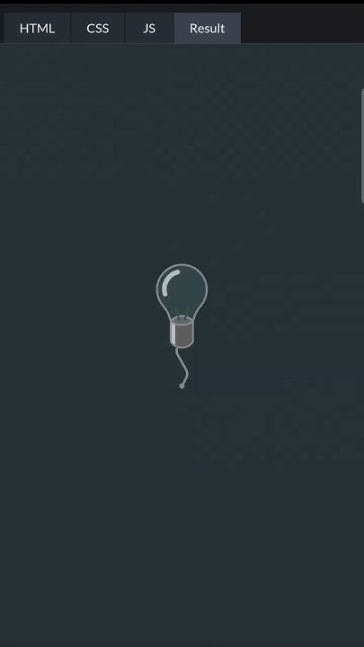 Bulb On Off Using Html Css And Javascript Heresthecode Coding Htmlcssjavascript Youtube 