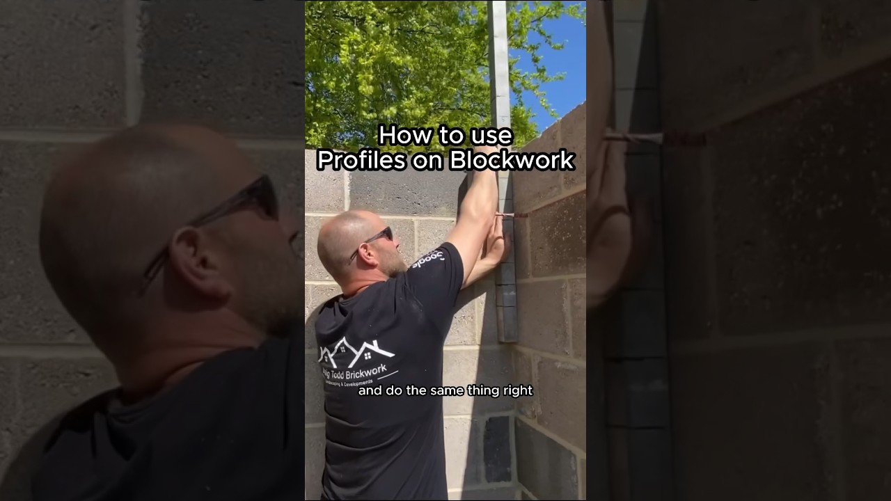 Pt3 How to use bricklaying profiles on blockwork 🔥 #bricklaying - YouTube