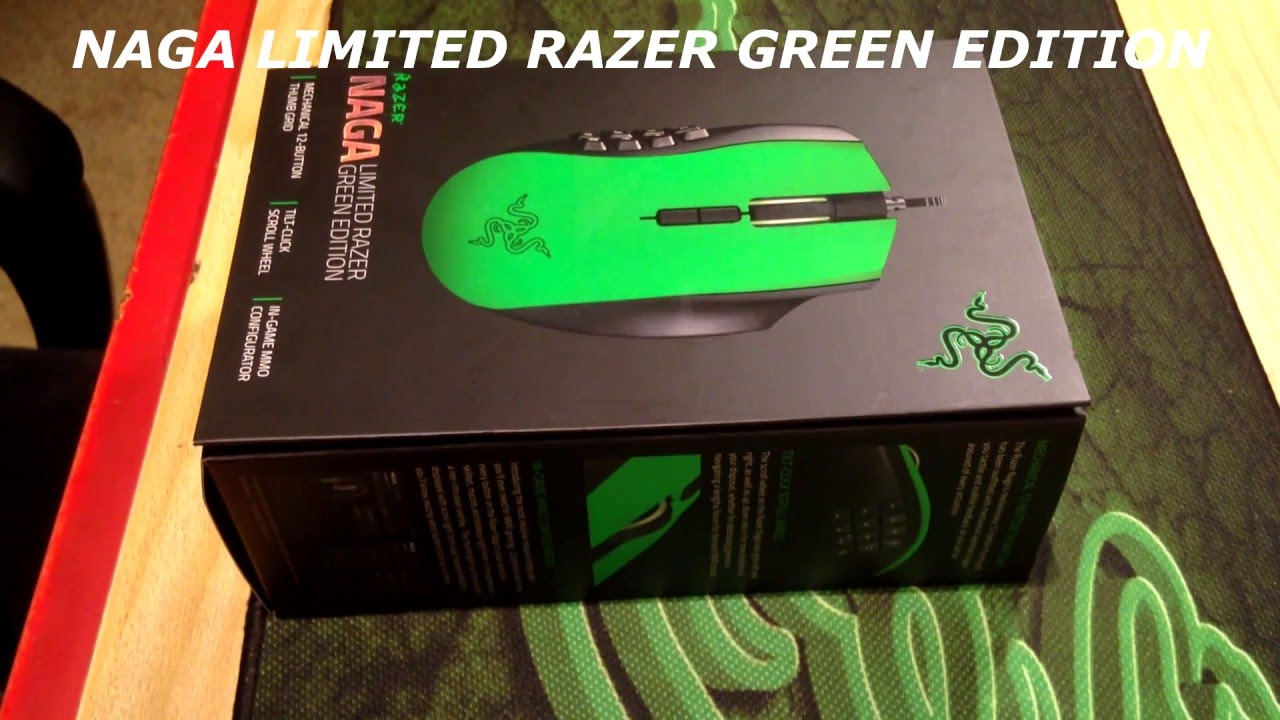 NAGA Limited Razer Green Edition Muis Unboxing - YouTube