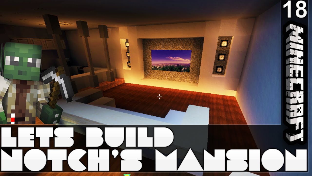 Notch's LA Mansion | Minecraft Let's Build | E18 - YouTube