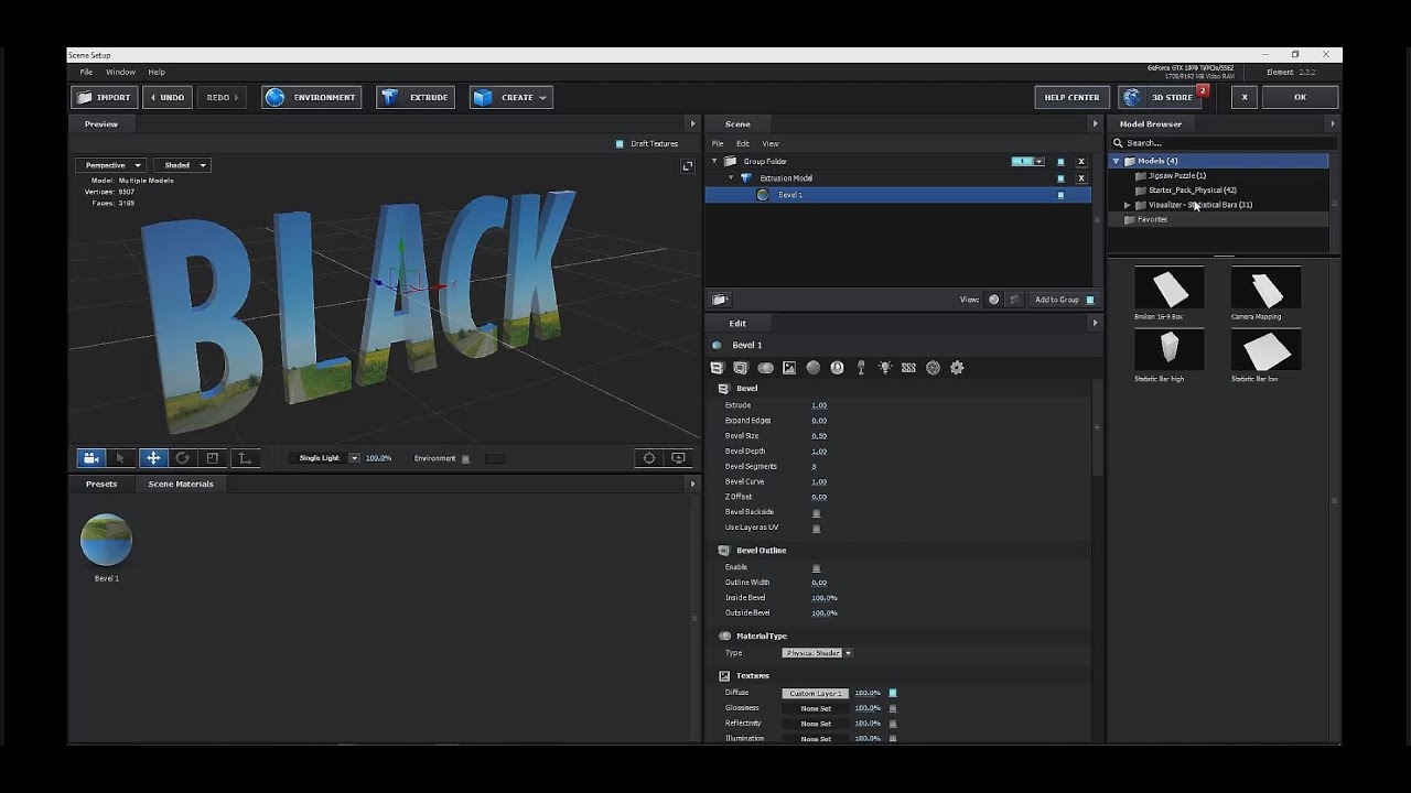 How to remove black from image or video texture applied on Element 3D ...