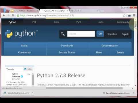 Setup Python Google App Engine bahasa indonesia - YouTube