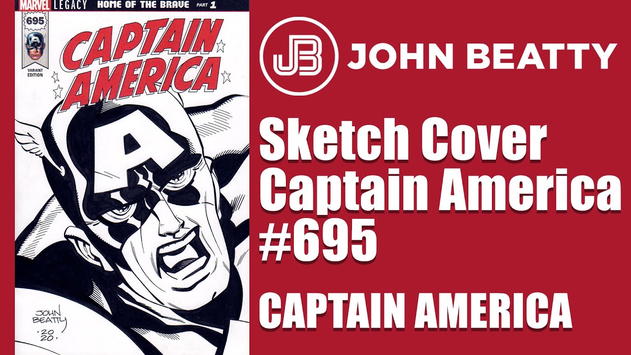 Comic Book Sketch Cover: Captain America by John Beatty - YouTube