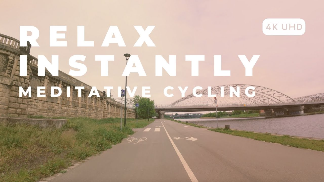 Relaxing 4K Riverside Bike Ride 🚲 Sounds for Sleep & Stress Relief ...