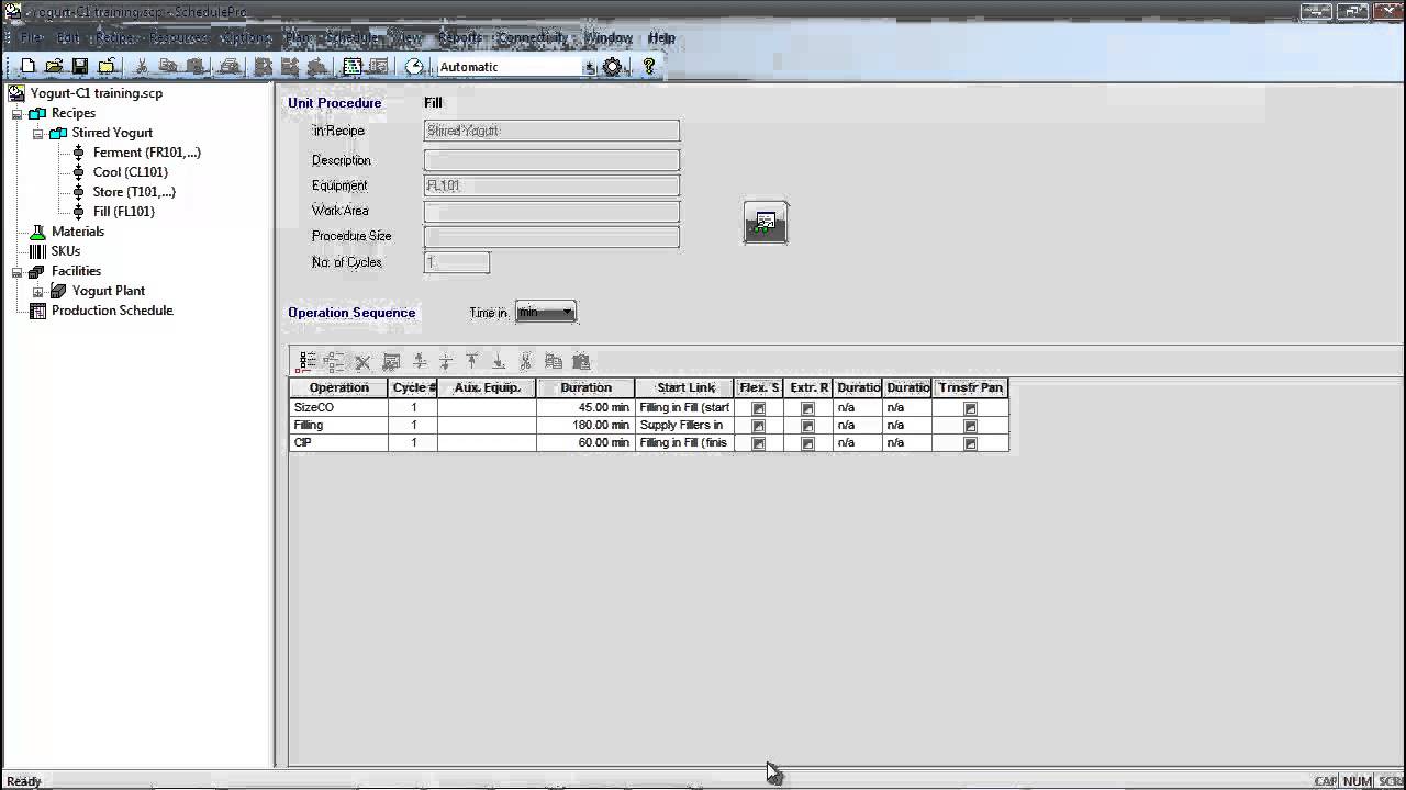 SchedulePro - Yogurt Production with SKUs (Part 2) - YouTube