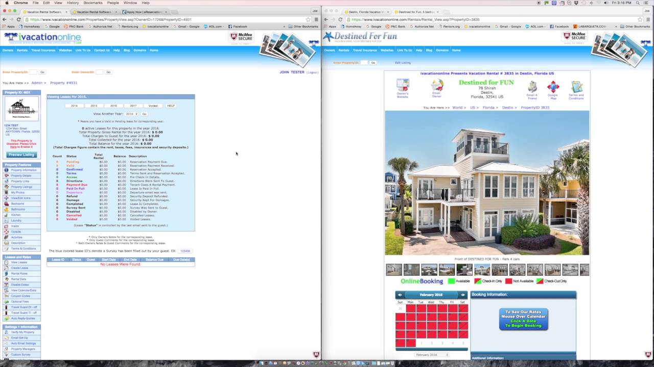 Step 1 - Property Set Up - ivacationonline Vacation Rental Software ...