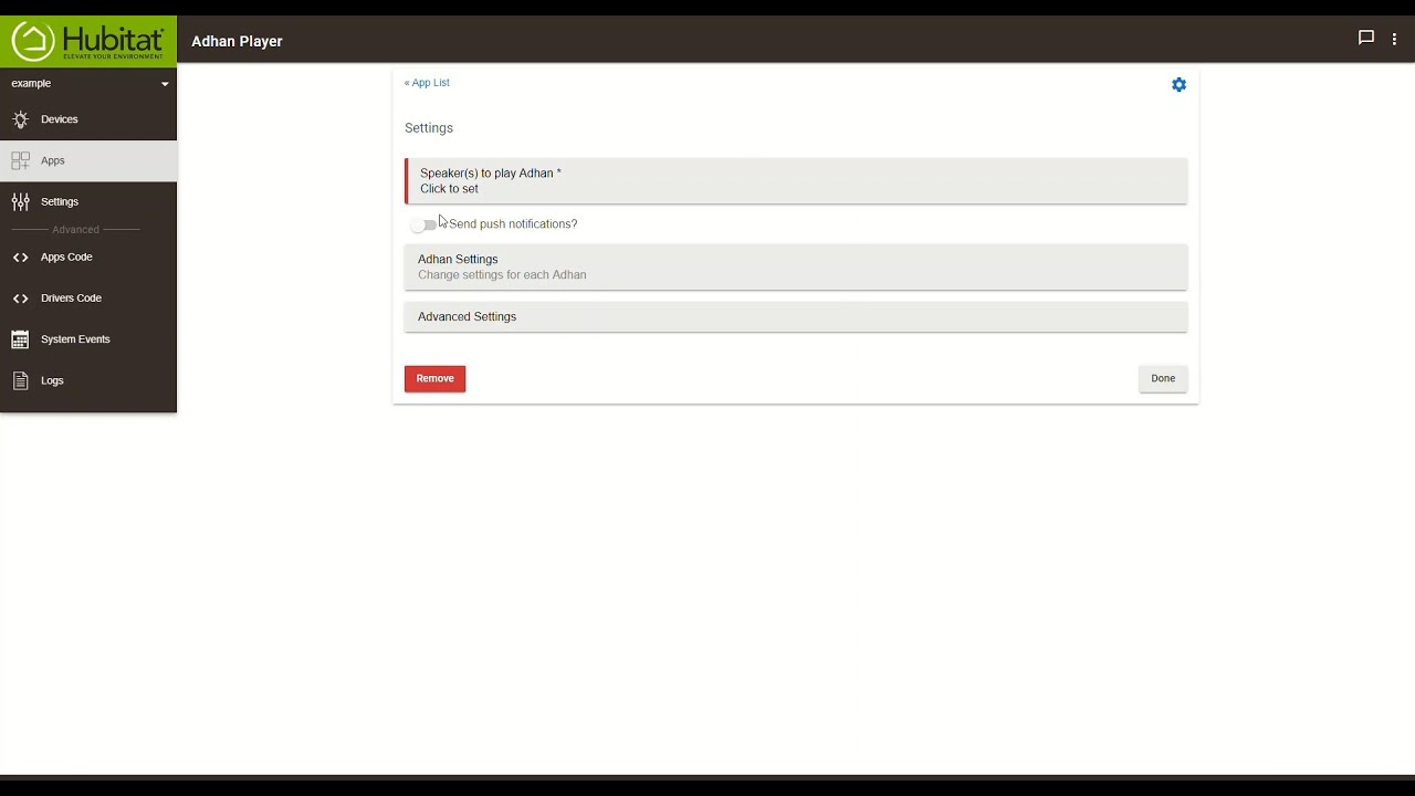 Hubitat Elevation Adhan Player app Installation Tutorial - YouTube