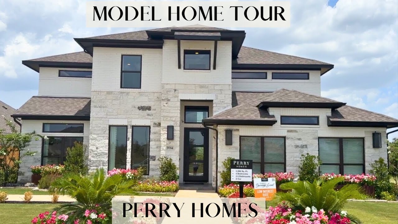 Full Model Home Tour! WOW! Perry Homes, 2-story 4bdrms, 3.5 bath ...