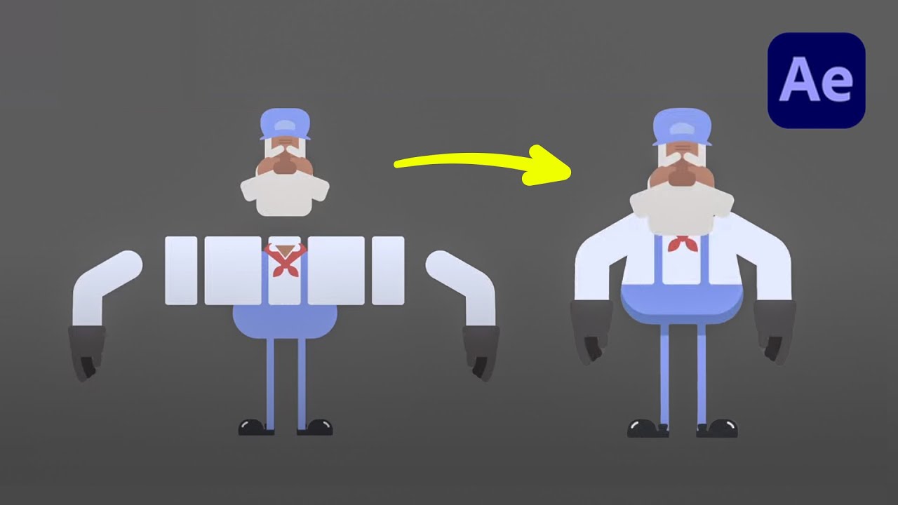 Advanced Rigging and Animating Fun Character in After Effects Process ...
