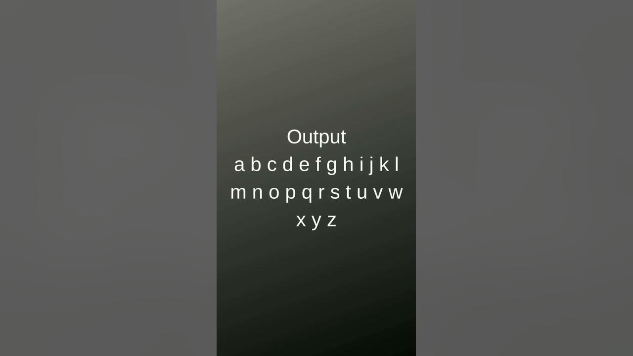 C program to print alphabets from a-z with ASCII values - YouTube